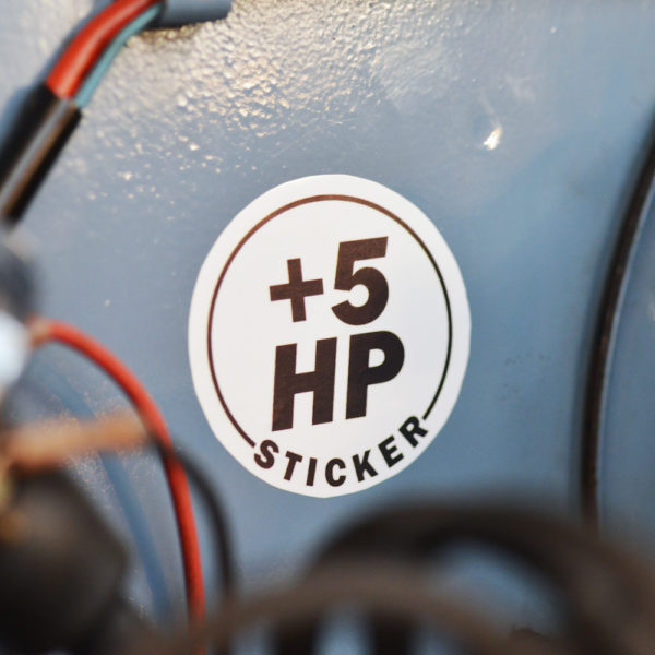 Plus 5HP Sticker - Weber Garage