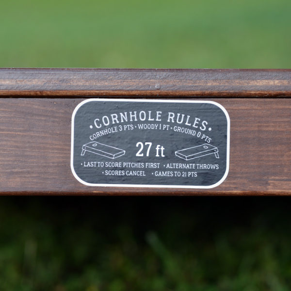 Cornhole Rules Stickers - Weber Garage