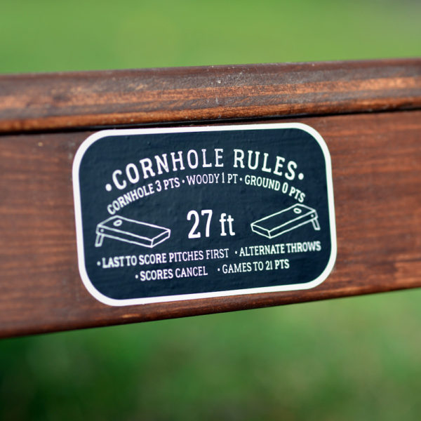 Cornhole Rules Stickers - Weber Garage